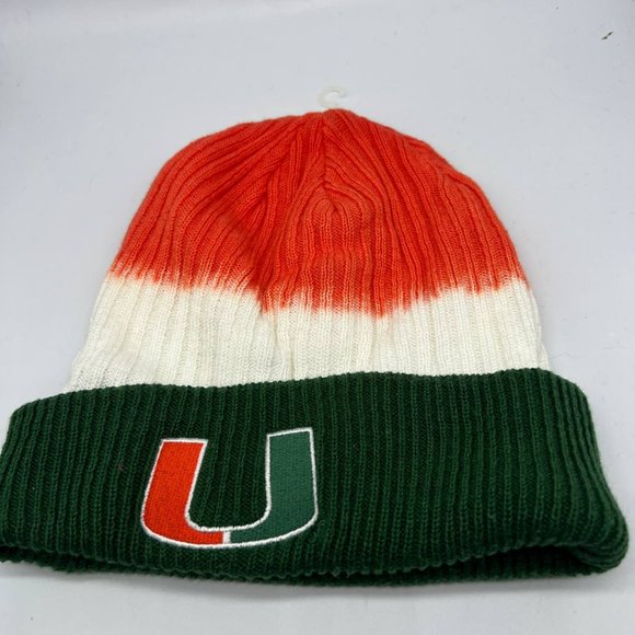 adidas | Accessories | Miami Hurricanes Ncaa Adidas Beanie Hat Green ...